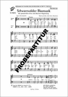 Schwarzwälder Blasmusik » Mixed Choir Sheet Music