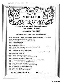 Create In Me A Clean Heart O God Organ (Carl F. Mueller) » Sheet Music ...