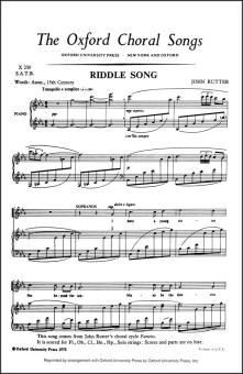 Riddle Song (Download) » Sheet Music for Mixed Choir