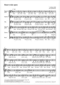 Heart wide open by Lea Morris » Sheet Music for Mixed Choir