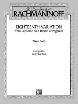 18th Variation by Sergei Rachmaninow » Piano Sheet Music