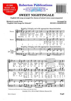 Sweet Nightingale (Hugh S. Roberton) » Sheet Music for Mixed Choir