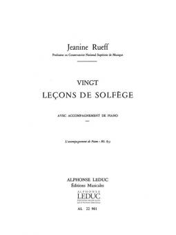 20 Lecons de Solfege by Jeanine Rueff » Music Theory Books