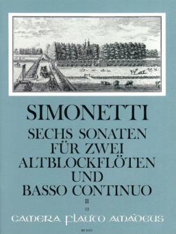 6 Sonatas op. 2 Vol. II (Giovanni Paolo Simonetti) » Sheet Music for ...