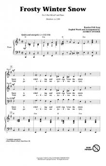 Frosty Winter Snow (Russian Folk Song) » Choir Sheet Music (CD)
