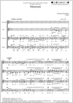 Memorare (Giacomo Mezzalira) » Sheet Music for Mixed Choir (Score)