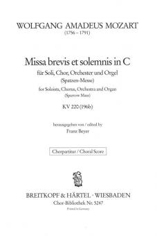 Missa brevis in C-Dur KV 220 (W.A. Mozart) » Sheet Music for Mixed Choir