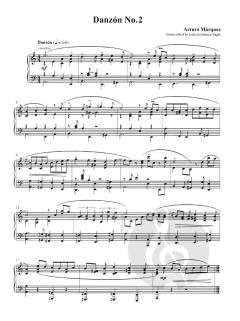 Danzon no.2 by Arturo Marquez » Piano Sheet Music