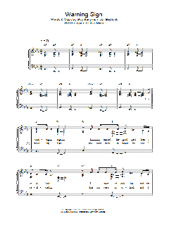 Warning Sign by Coldplay (Download) » Sheet Music for Piano