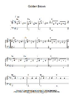 Golden Brown by The Stranglers (Download) » Sheet Music for Piano