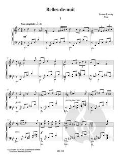 Belles-de-nuit by Jeanne Landry » Sheet Music for Piano