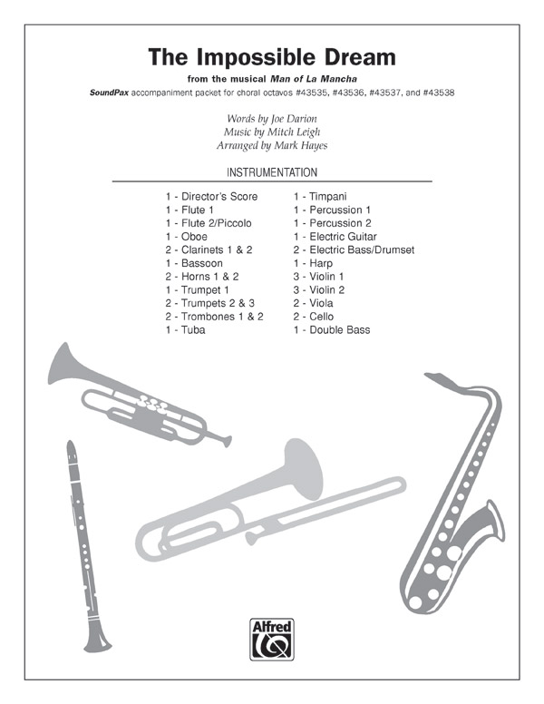 The Impossible Dream By Mitch Leigh Download Sheet Music For Choir