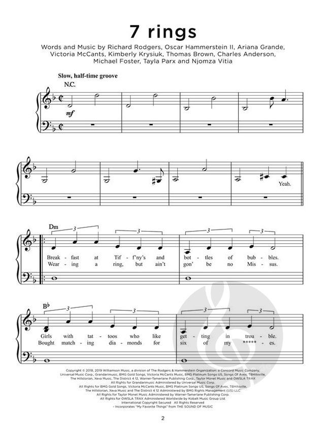 Chart Hits of 2019-2020 » Piano Sheet Music