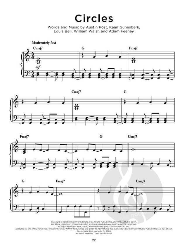 Chart Hits of 2019-2020 » Piano Sheet Music