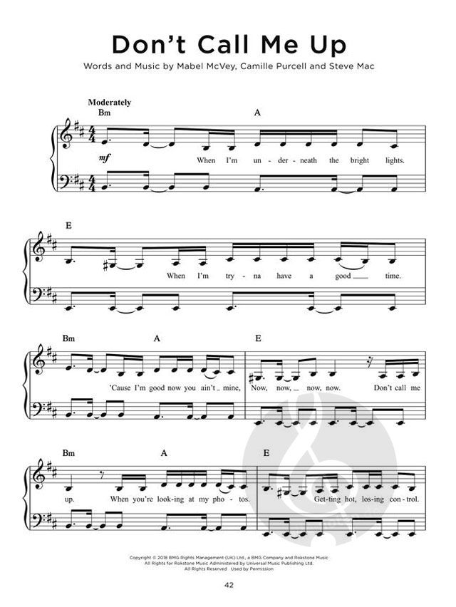 Chart Hits of 2019-2020 » Piano Sheet Music