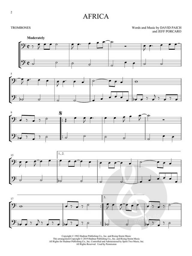 Pop Classics for 2 Trombones » Trombone Sheet Music