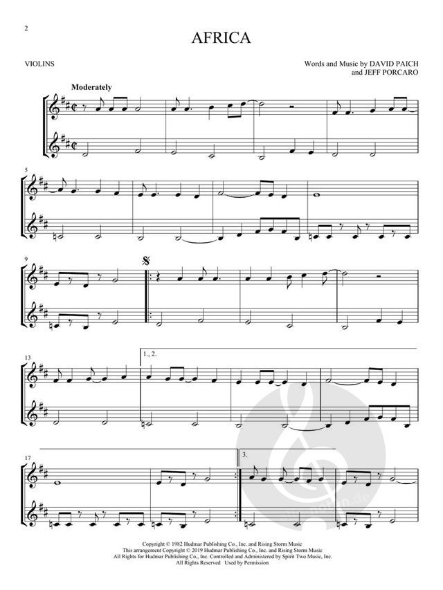 Pop Classics For 2 Violins » all-sheetmusic.com
