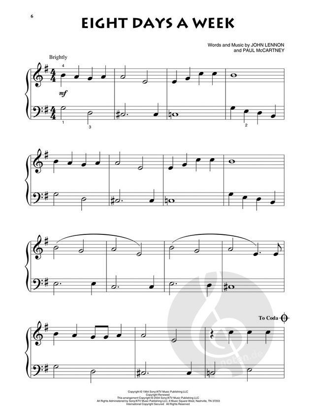 The Beatles Hits » Piano Sheet Music at all-sheetmusic.com