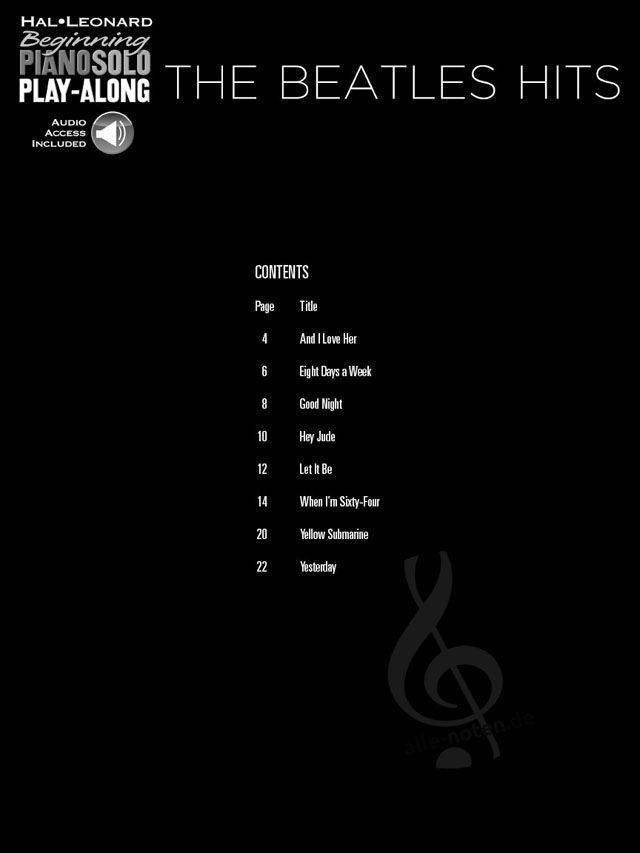 The Beatles Hits » Piano Sheet Music at all-sheetmusic.com