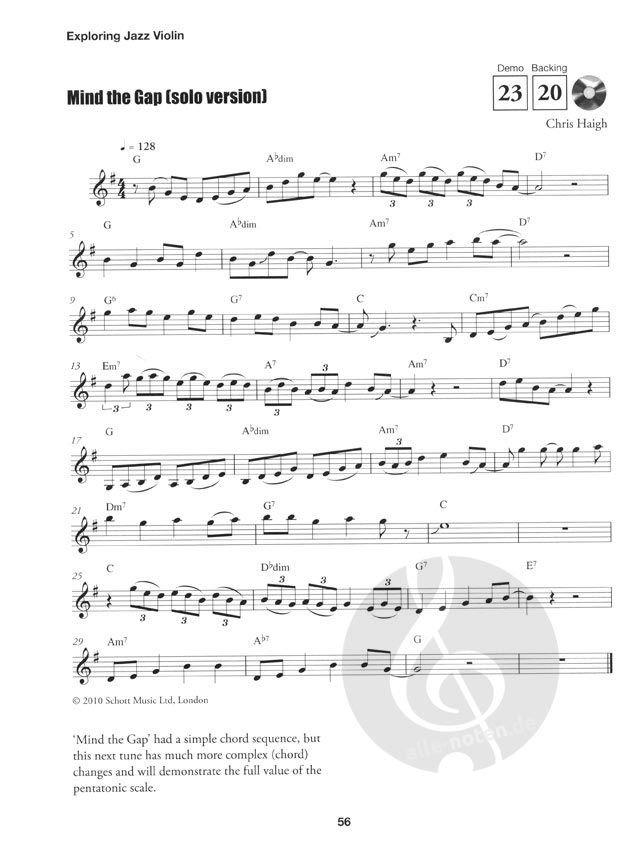 Exploring Jazz Violin by Chris Haigh » all-sheetmusic.com