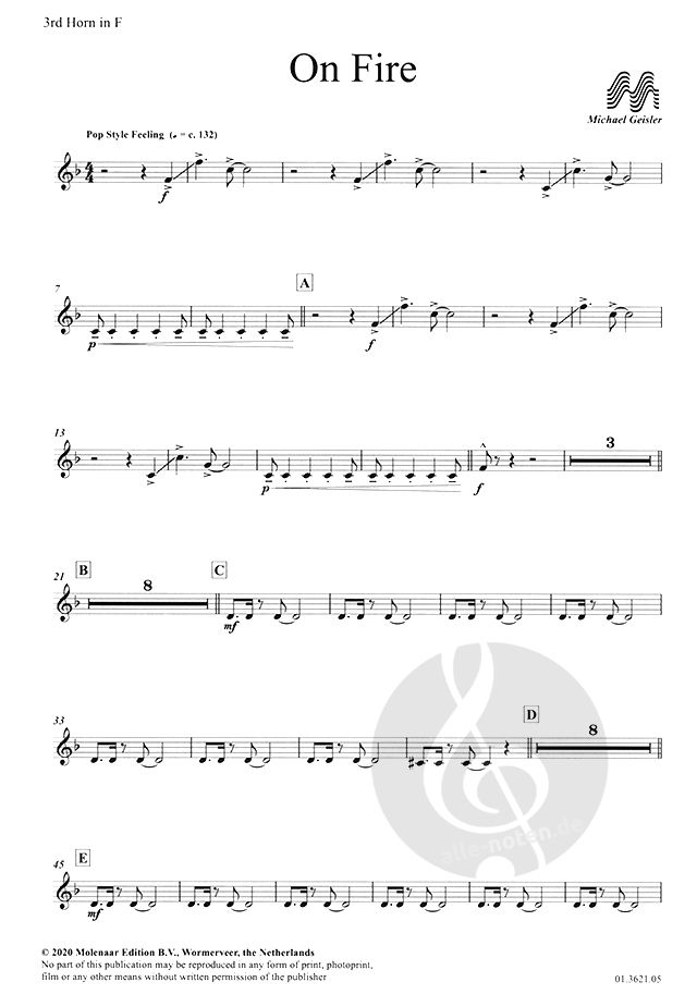 On Fire by Michael Geisler » Concert Band Sheet Music