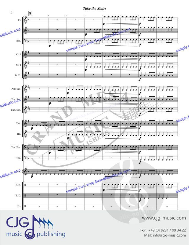 Take the Stairs by Bob Lipton » Concert Band Sheet Music