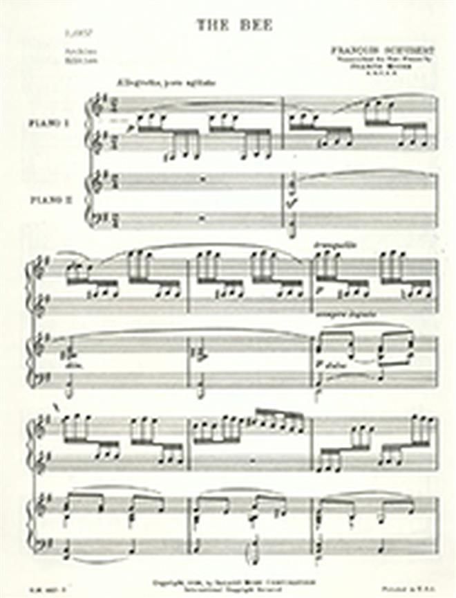The Bee by Franz Schubert » Piano Sheet Music , Shop now!
