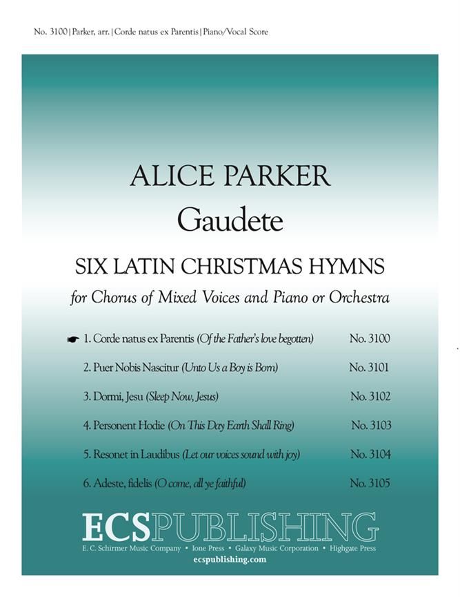 Gaudete: No. 1. Corde natus by Alice Parker » Orchestra Sheet Music (Part)