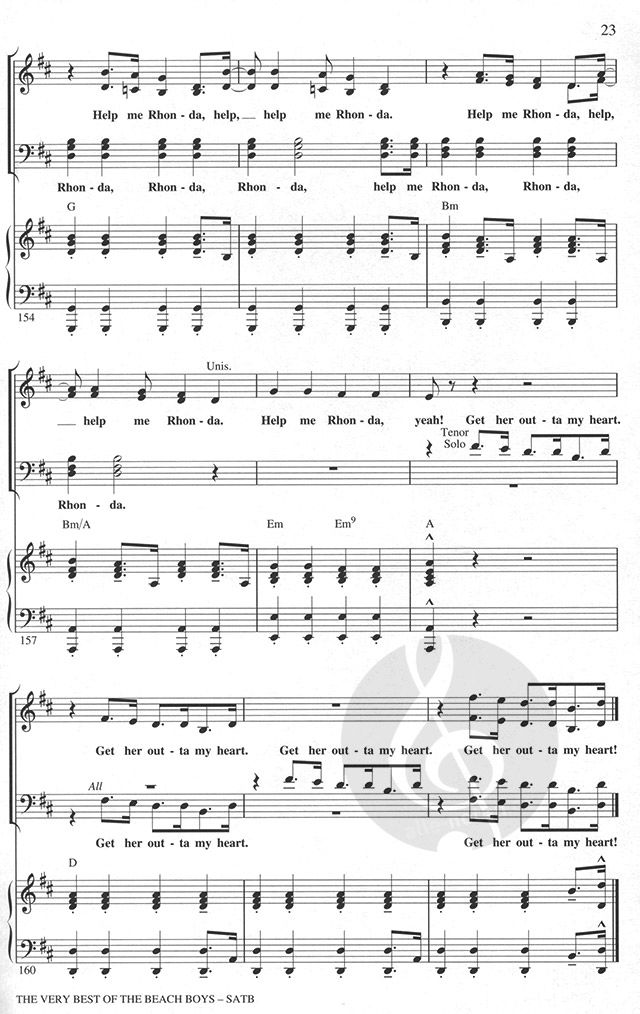 The Very Best Of The Beach Boys (Beach Boys) » Sheet Music for Mixed Choir