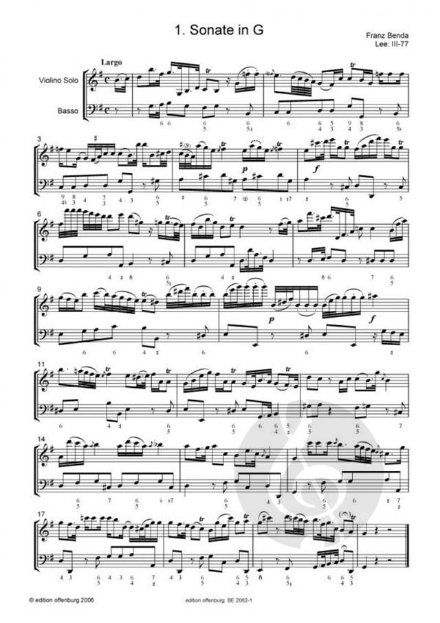 Shop Franz Benda Sheet Music Online | all-sheetmusic.com