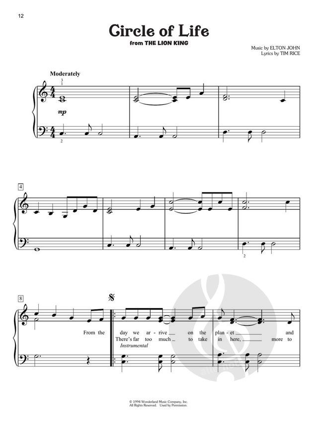 Disney Songs For Kids Piano Sheet Music Shop Now 