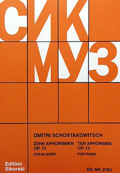 10 Aphorisms by Dmitri Schostakowitsch for piano » all-sheetmusic.com