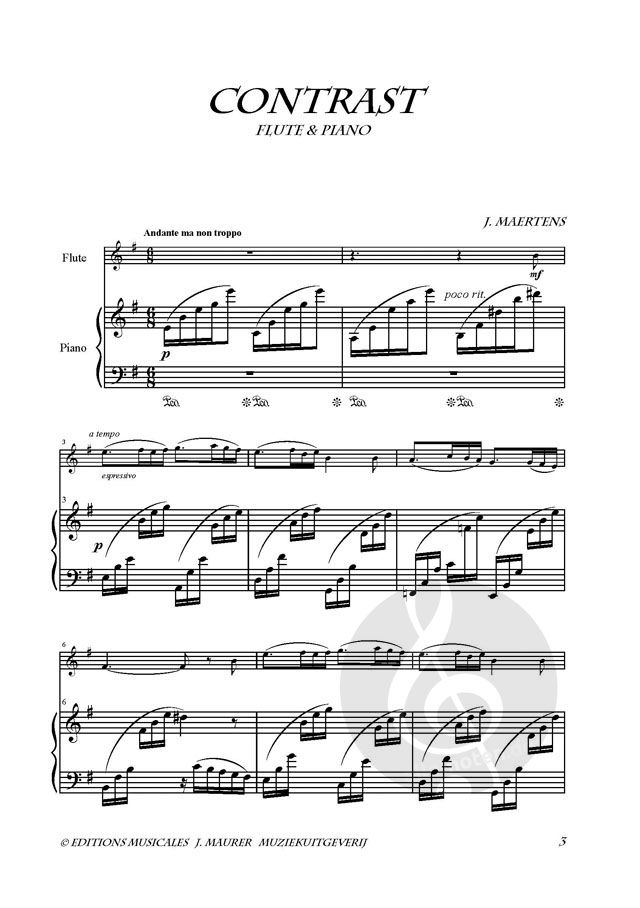 Contrast by J. Maertens » Flute Sheet Music