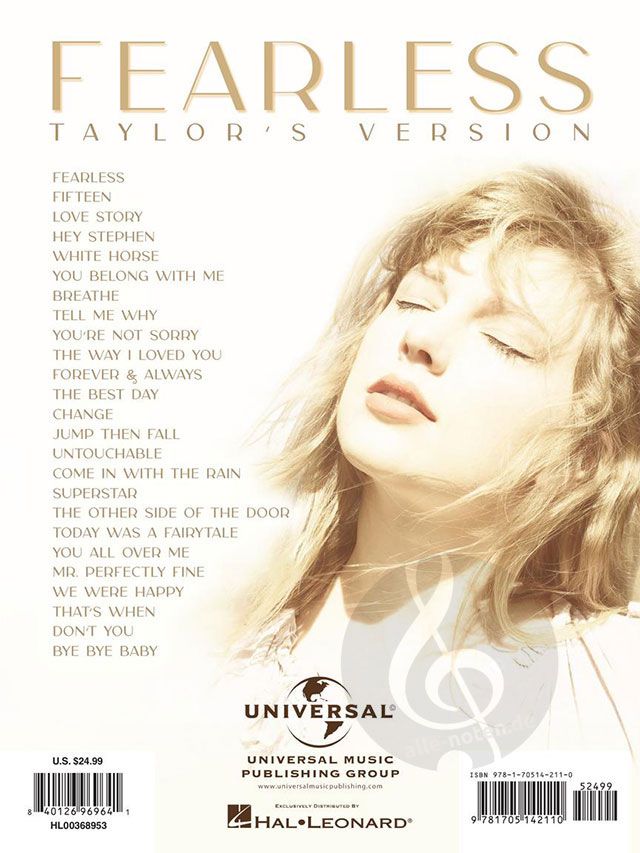 Taylor Swift - Fearless » Songbooks