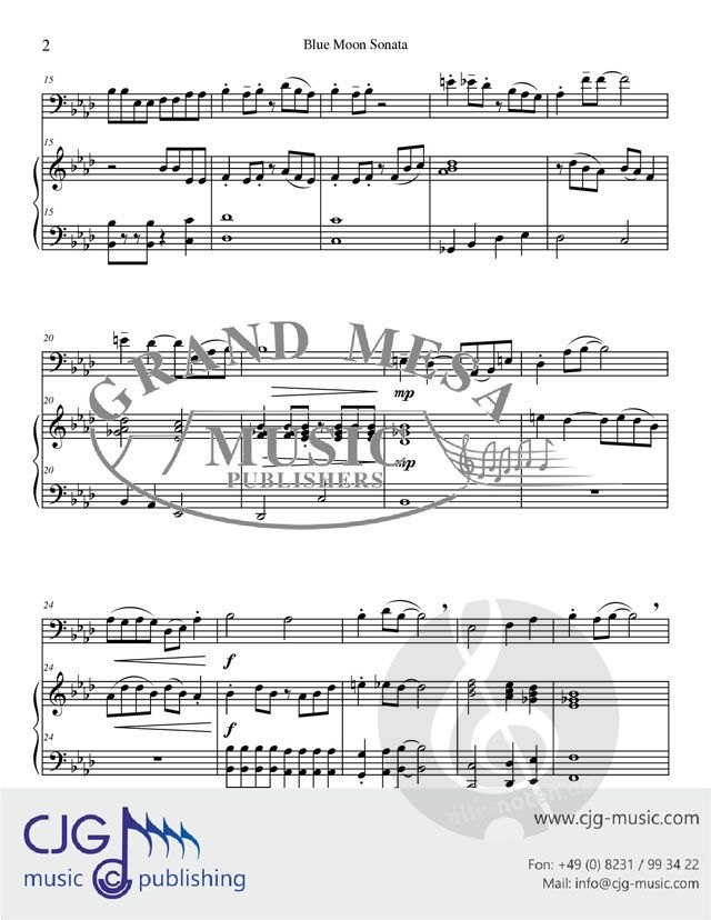 Blue Moon Sonata by Walter Cummings » Trombone Sheet Music