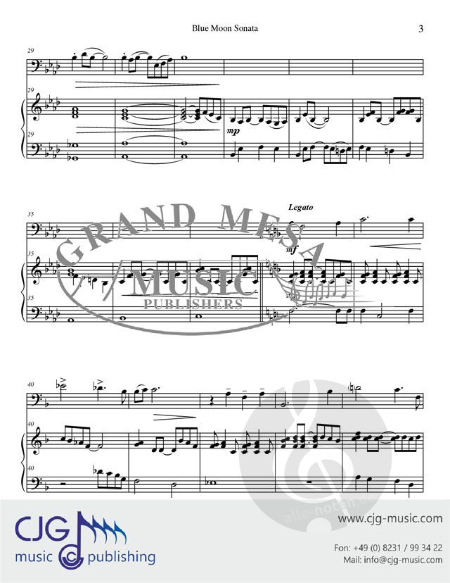 Blue Moon Sonata by Walter Cummings » Trombone Sheet Music