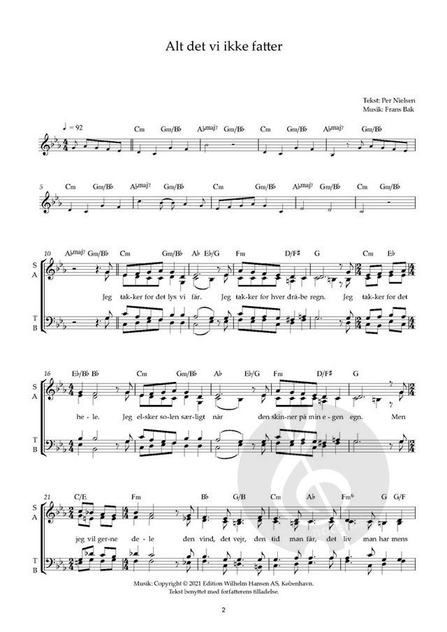 Korsange by Frans Bak » Mixed Choir Sheet Music