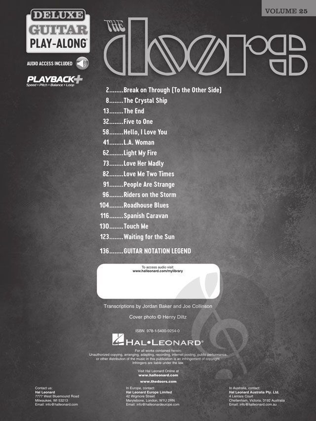 Deluxe Guitar Play-Along Vol. 25: The Doors » Guitar Sheet Music