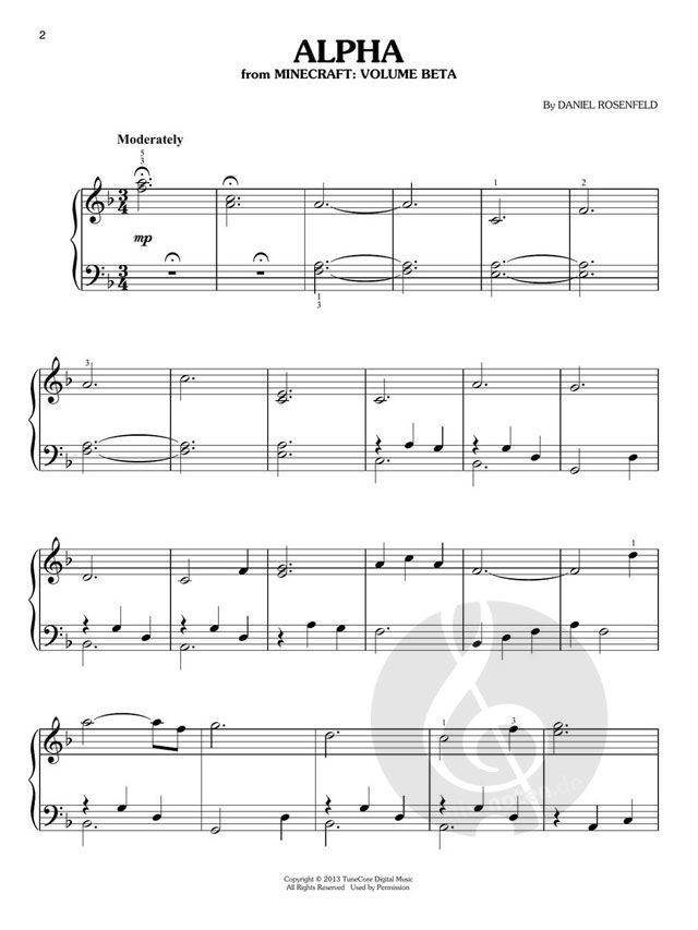 Music from Minecraft by Daniel Rosenfeld » Piano Sheet Music
