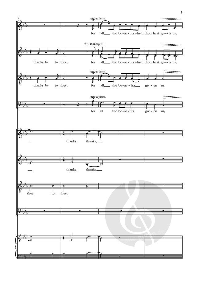 A Thanksgiving by Bob Chilcott (Download) » Mixed Choir Sheet Music