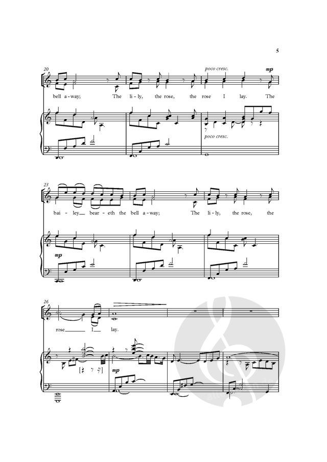 The Lily and the Rose by Bob Chilcott (Download) » Choir Sheet Music