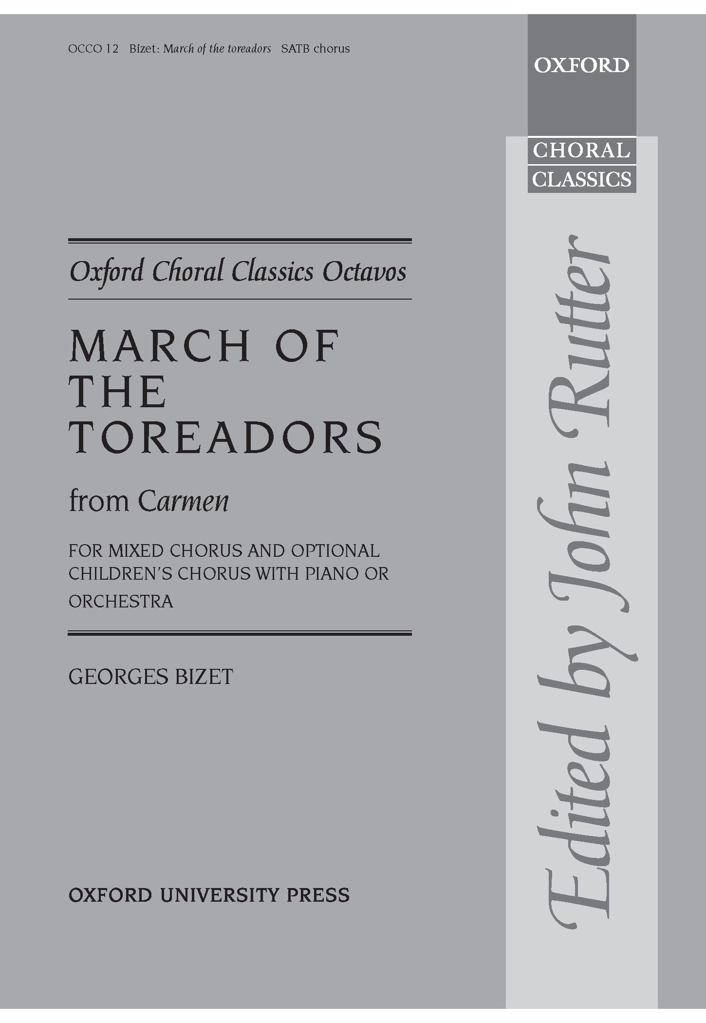 March of the Toreadors by Georges Bizet (Download) » Mixed Choir Sheet ...