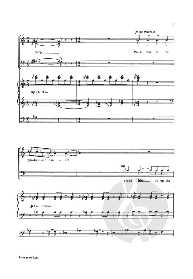 Praise ye the Lord by John Rutter (Download) » Mixed Choir Sheet Music