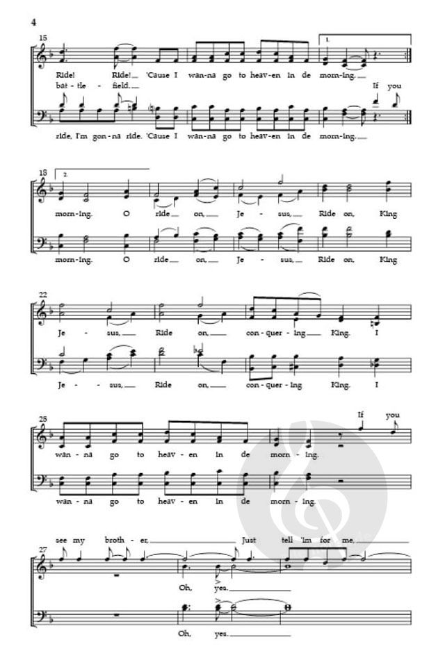 Ride On, Jesus » Mixed Choir Sheet Music , great selection