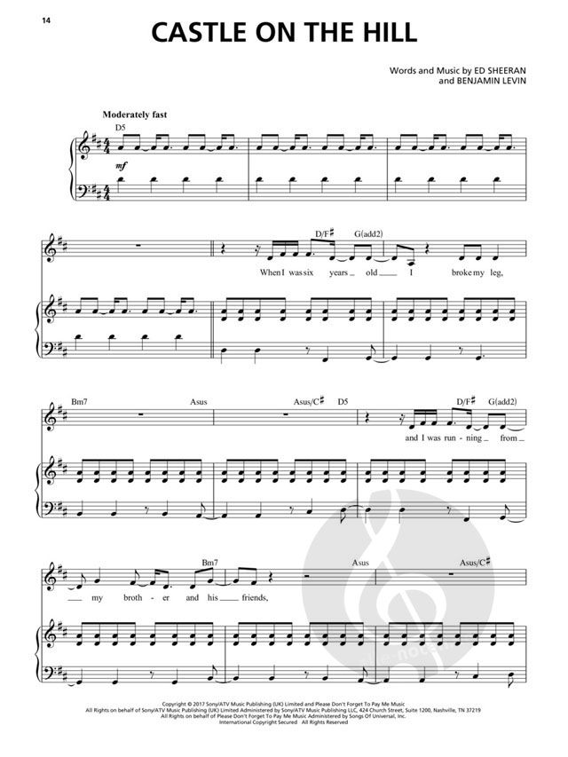 Ed Sheeran » Vocal Sheet Music at all-sheetmusic.com