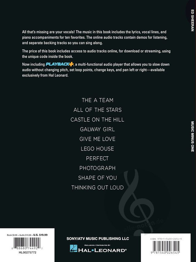 Ed Sheeran » Vocal Sheet Music at all-sheetmusic.com