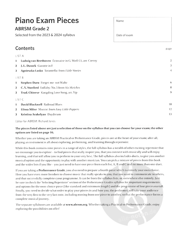 ABRSM Piano Exam Pieces 2023-2024 Grade 2 » all-sheetmusic.com