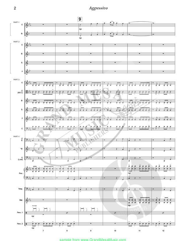 Aggressivo by Randall D. Standridge » Flexible Ensemble Sheet Music