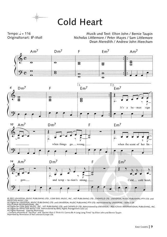 Easy Charts 13 » Piano Sheet Music