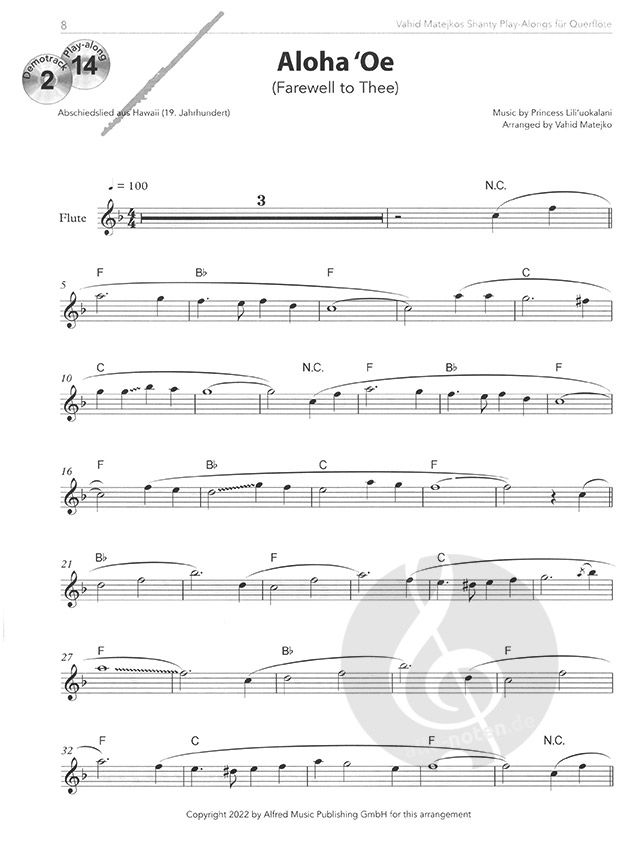 Shanty Play-Alongs für Querflöte by Vahid Matejko » Sheet Music for Flute